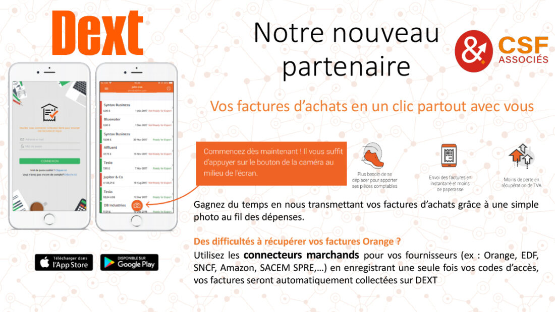 DEXT - Application mobile | CSF Expert-Comptable à Metz
